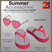 Second Life Marketplace - Summer Accessories Set [2cute] Radical Red